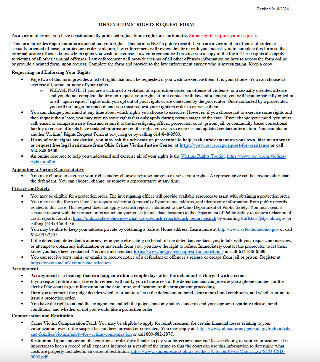Marsy’s Law Rights | Ohio Crime Victims’ Bill of Rights | Your Rights ...